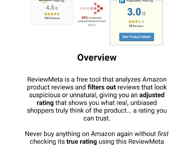 Télécharger ReviewMeta pour Android, iOS, Service en ligne, Extension ...