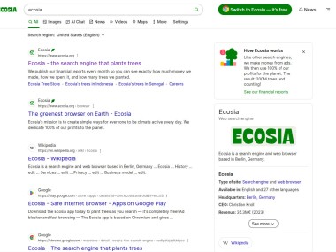 Download Ecosia (free) for Windows, macOS, Android, APK, iOS and Web ...
