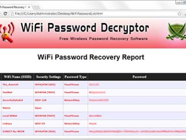 Télécharger WiFi Password Decryptor en version Windows - Numerama